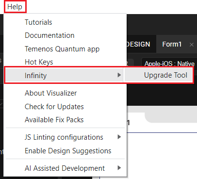 Infinity Upgrade Tool